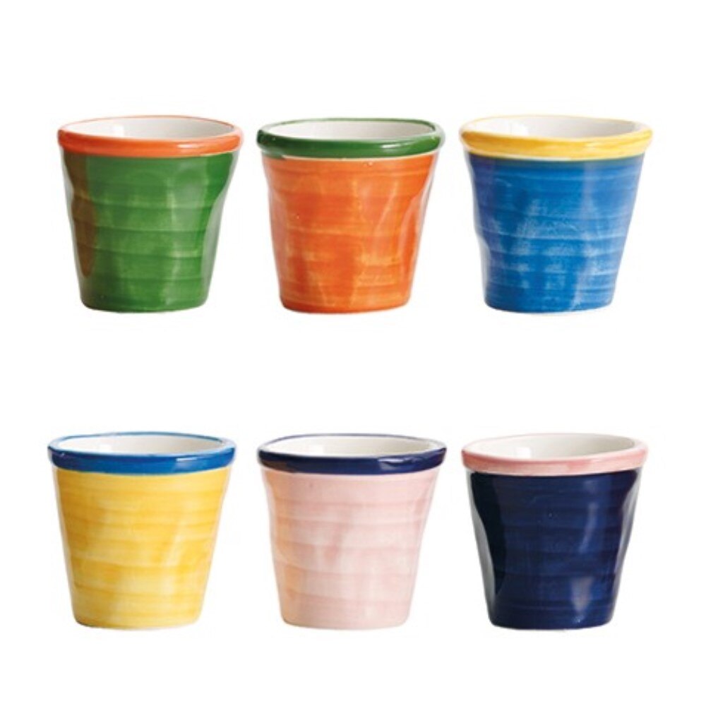 Set Cesti ceramica Zafferano Bicolor 6 bucati/set - eMAG.ro