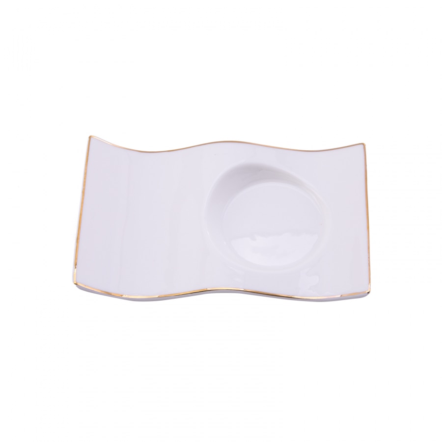 Karaca Laura 6 darabos Porcelán kávéscsésze készlet, Fehér/Arany, 90 ml ...