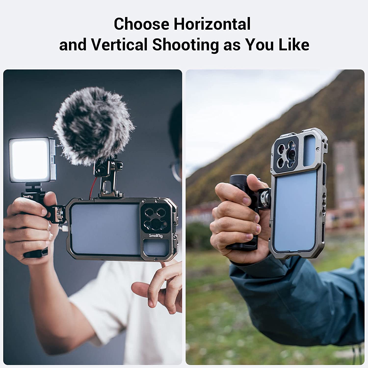 Видео комплект с дръжка и калъф Rig за iPhone 13 Pro Max, Клетка за ...