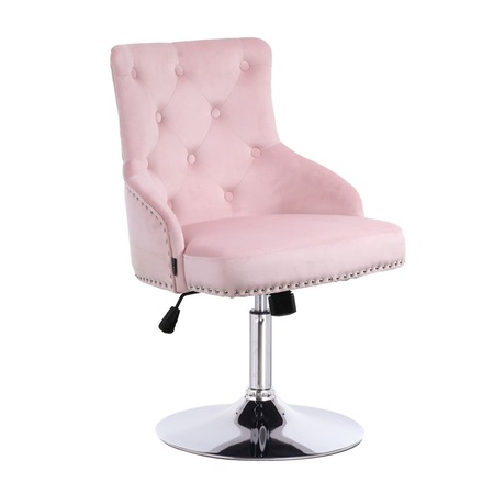 Scaun de birou, Votana, HR654N, Roz, Catifea, 40x57x98 cm - eMAG.ro