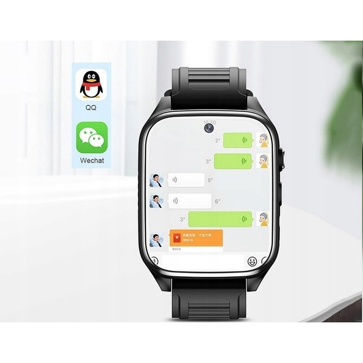 Ceas smartwatch Abcros X99, 4G SIM, Camera, Android 9, monitor ritm ...