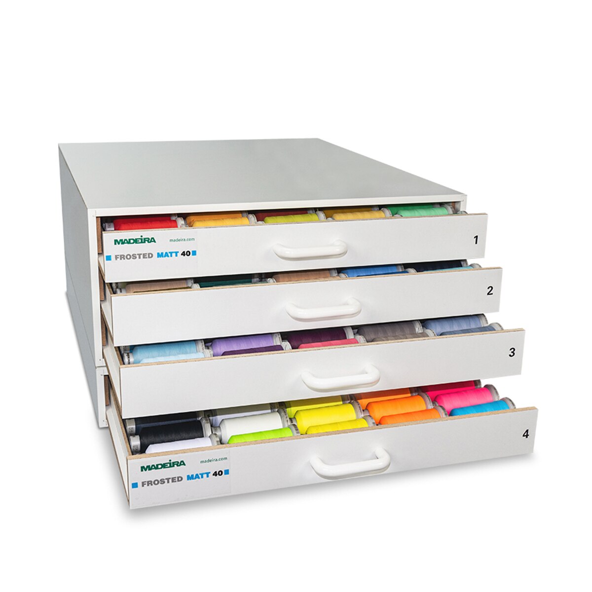 Set ata de brodat MADEIRA Frosted Matt, 189 papiote, finete 40, 96% ...