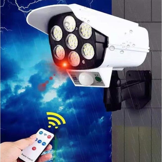Lampa solara tip camera falsa de supraveghere 77 LED teleMAG - eMAG.ro