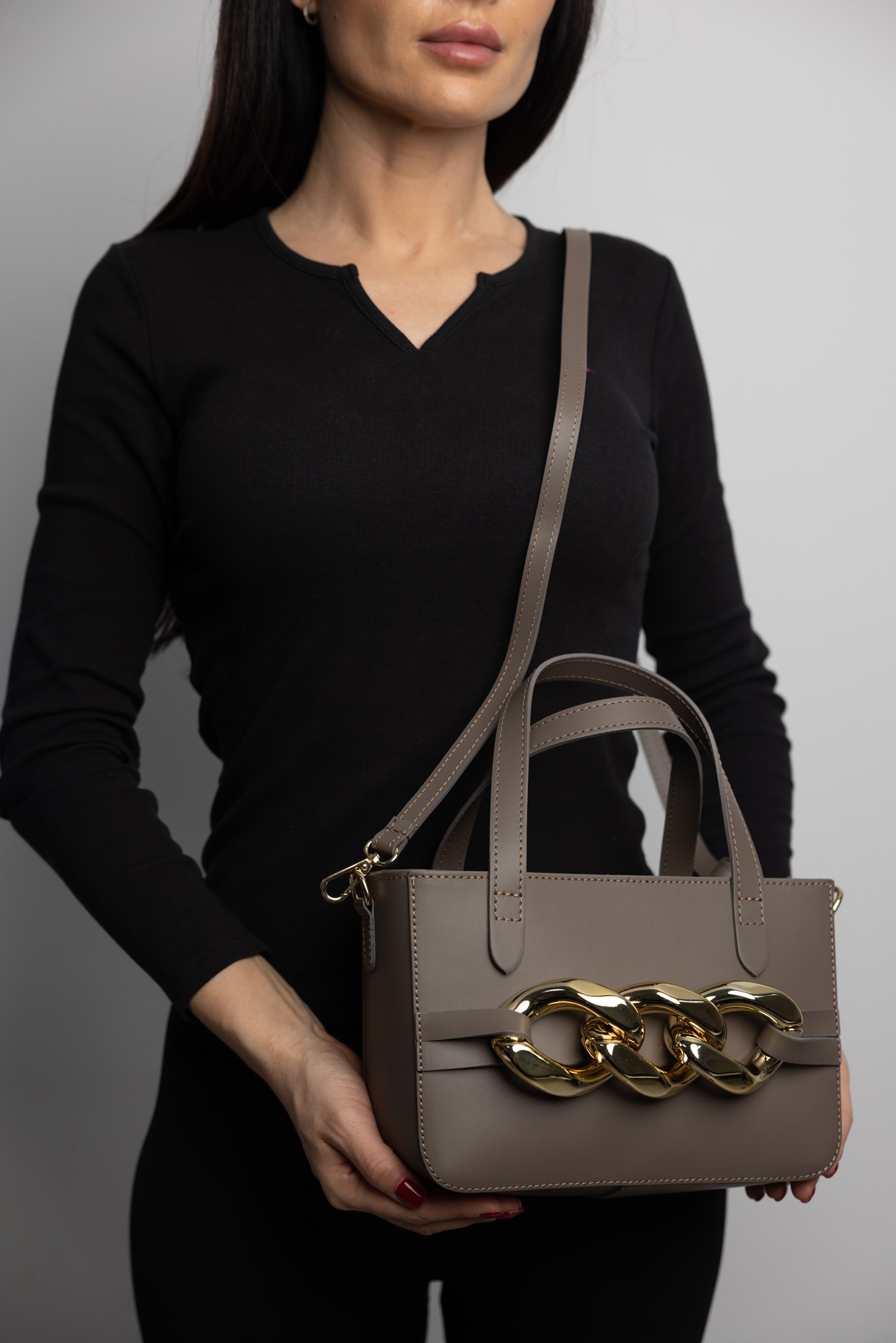 Poseta dama, piele, Toro Nero, Luxury, Gri - eMAG.ro