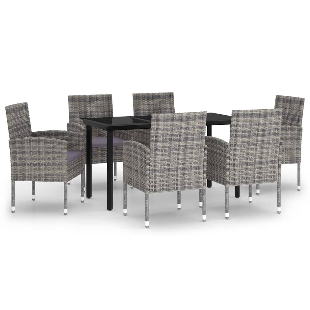 Set mobilier pentru gradina, 7 piese, antracit, pentru gradina 3099610 ...