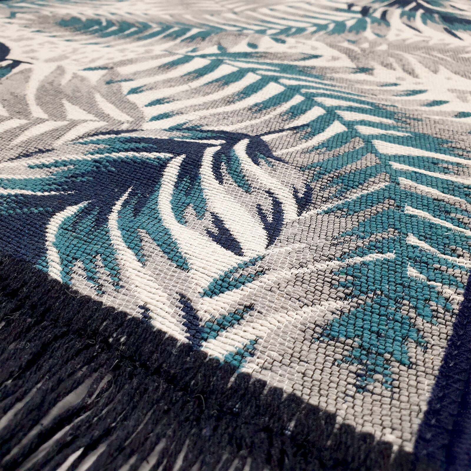 Covor rustic 60x90 cm Albastru cu gri - eMAG.ro