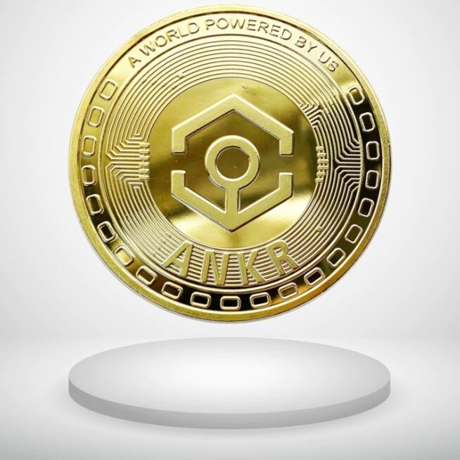 Criptomoneda din metal pentru colectionari, GMO, Ankr ANKR, aurie - eMAG.ro