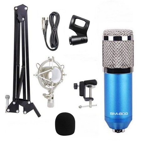 Set Microfon De Studio Condenser Suport Metalic Inregistrare Vocala ...