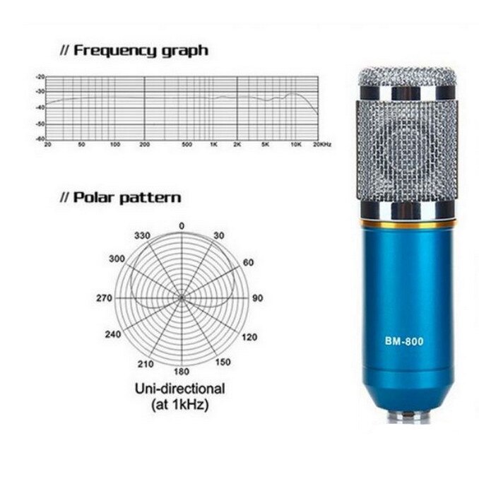 Set Microfon De Studio Condenser Suport Metalic Inregistrare Vocala ...