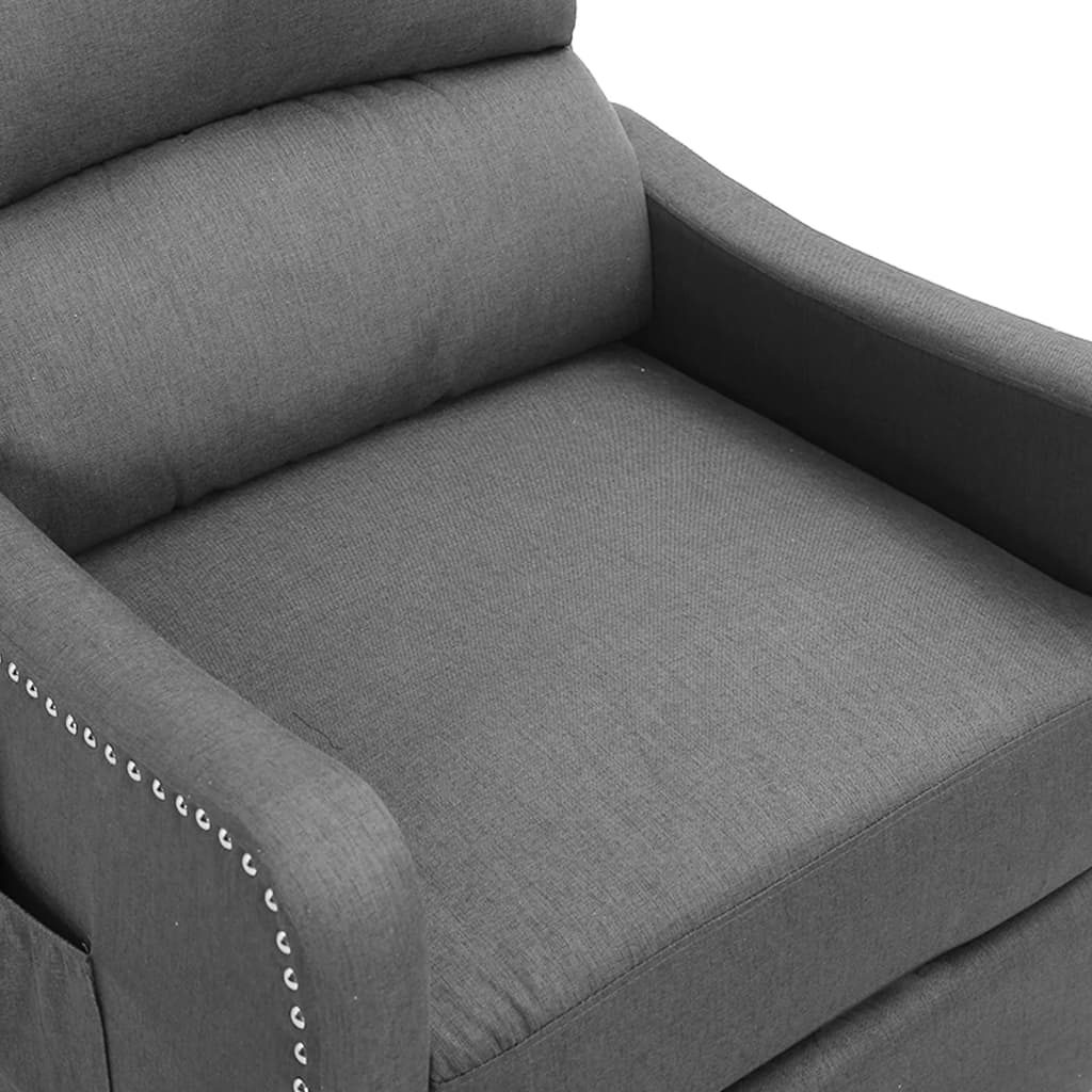 Fotoliu rabatabil, gri deschis, material textil,67 x 83 x 95,5 cm ...