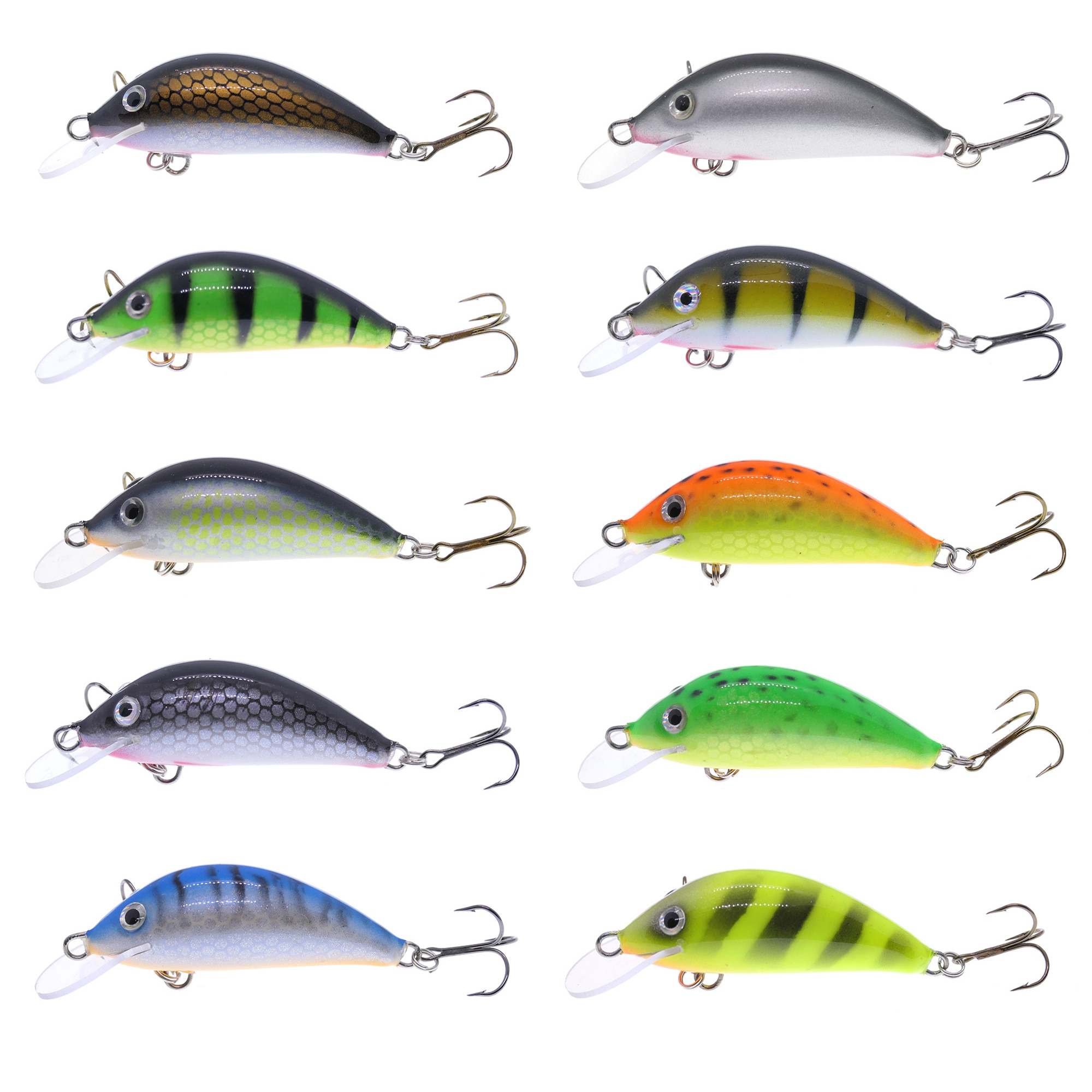 Set 10 buc voblere Gloog Hektor 40, 4cm, Sinking si Floating, pentru ...