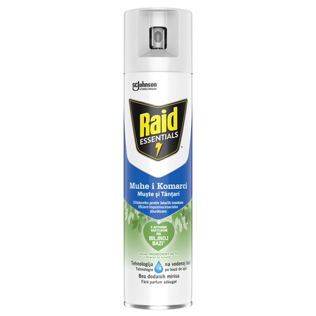 Spray impotriva mustelor si tantarilor Raid Essentials, 400 ml - eMAG.ro