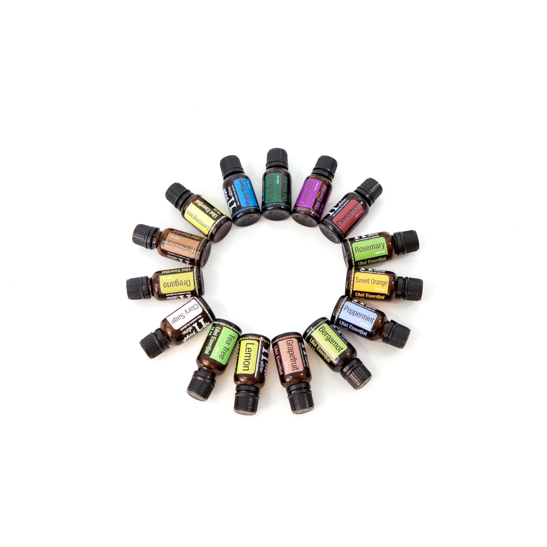 Set 15 Uleiuri Esentiale, Kit Advanced 15, nJoy Nature, 15 x 15 ml ...