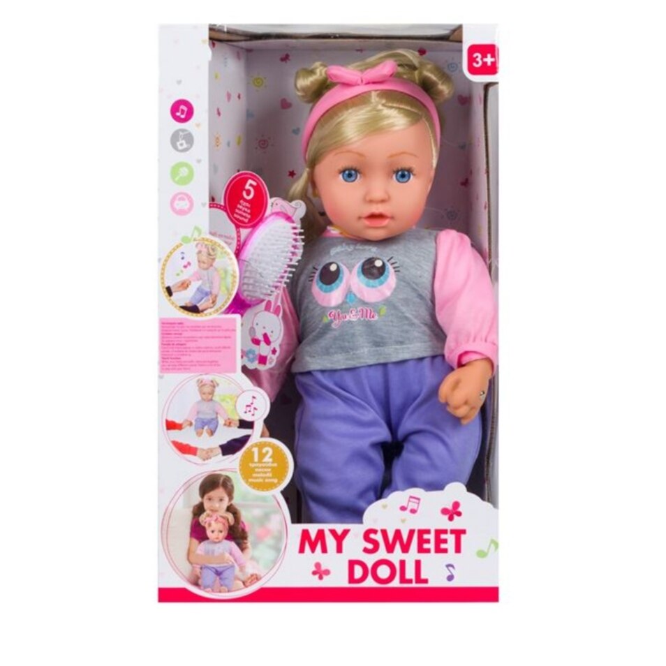 Papusa cu corp moale si sunete, multicolora, 43 cm - eMAG.ro