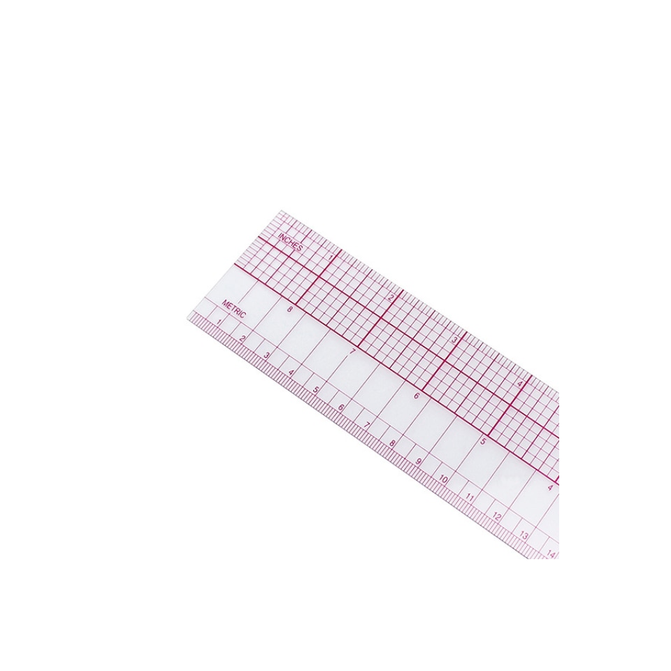 Rigla croitorie, flexibila, 45 cm, Roz/ Transparent - eMAG.ro