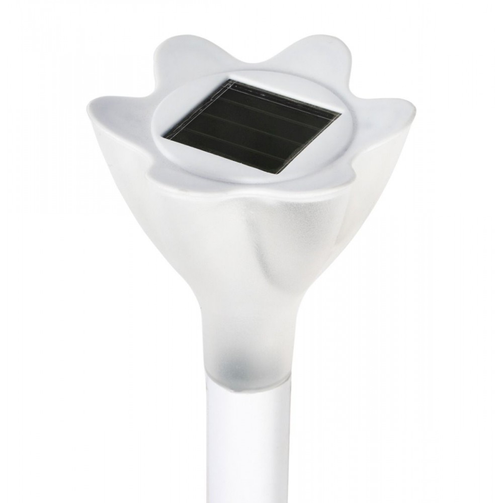 Lampa solara led, pentru gradina in forma de floare, Alb - eMAG.ro