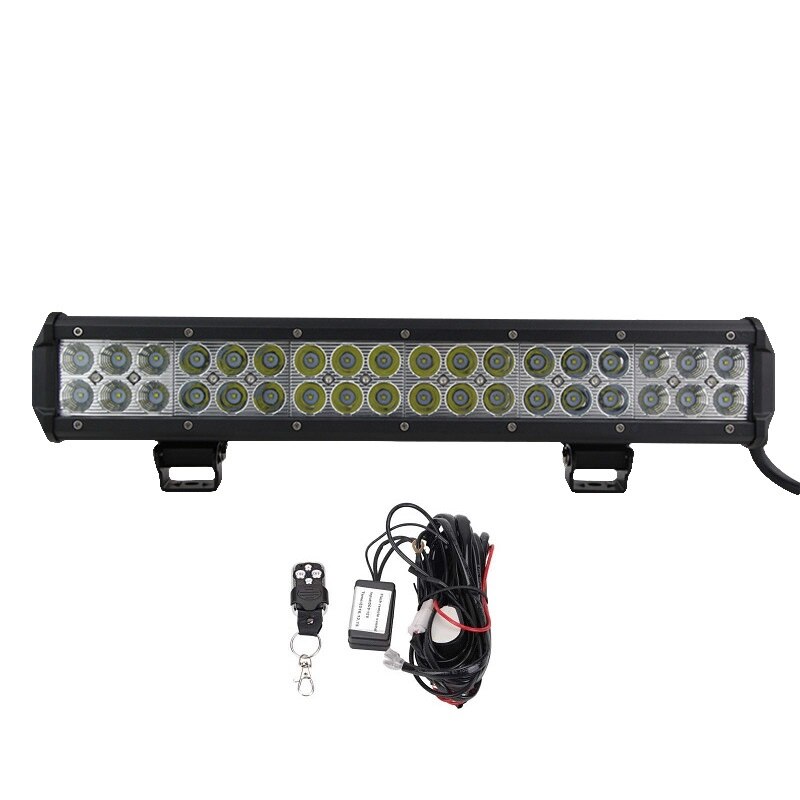 Pachet Led Bar 108w, 10800 LM, 12-24V si Kit cabluri cu releu si ...