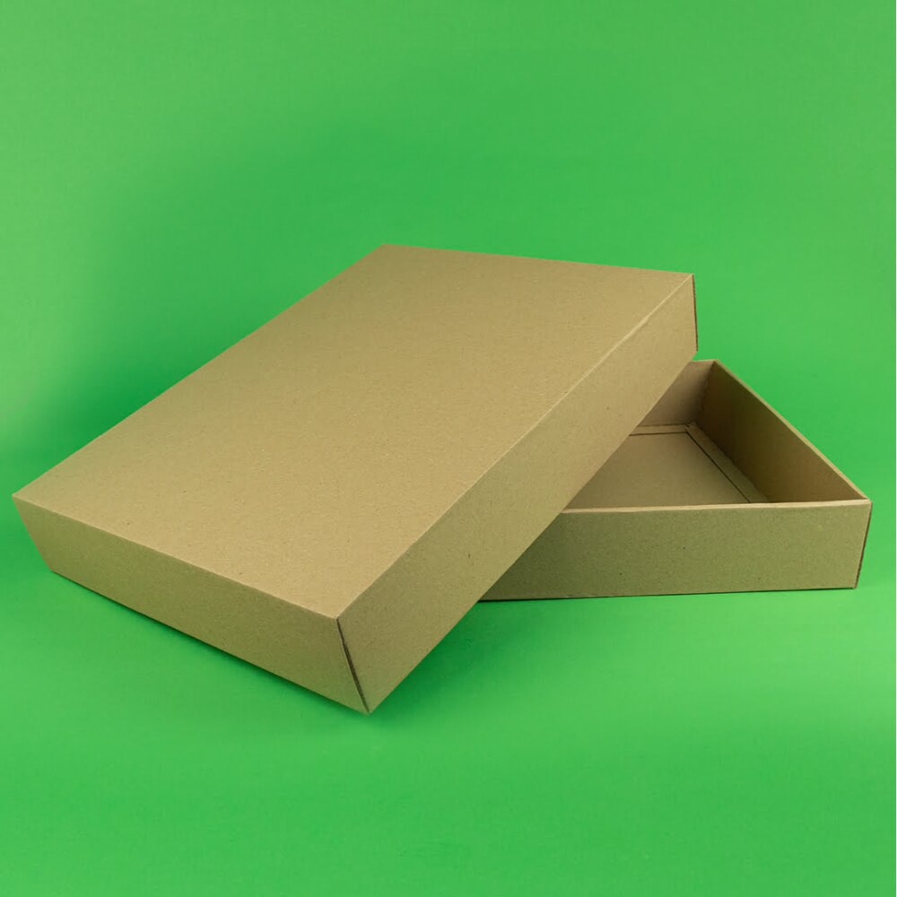 Set 100 Cutii cu Capac, 440x325x65 mm, Carton Natur - eMAG.ro