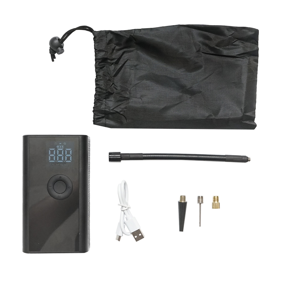 Compresor aer portabil negru 36W baterie 4000mA reincarcabila cu ...