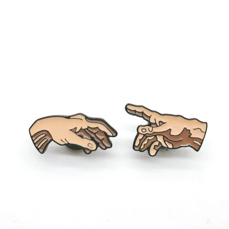 Set Doua Insigne metal Michelangelo Crearea Lui Adam - eMAG.ro