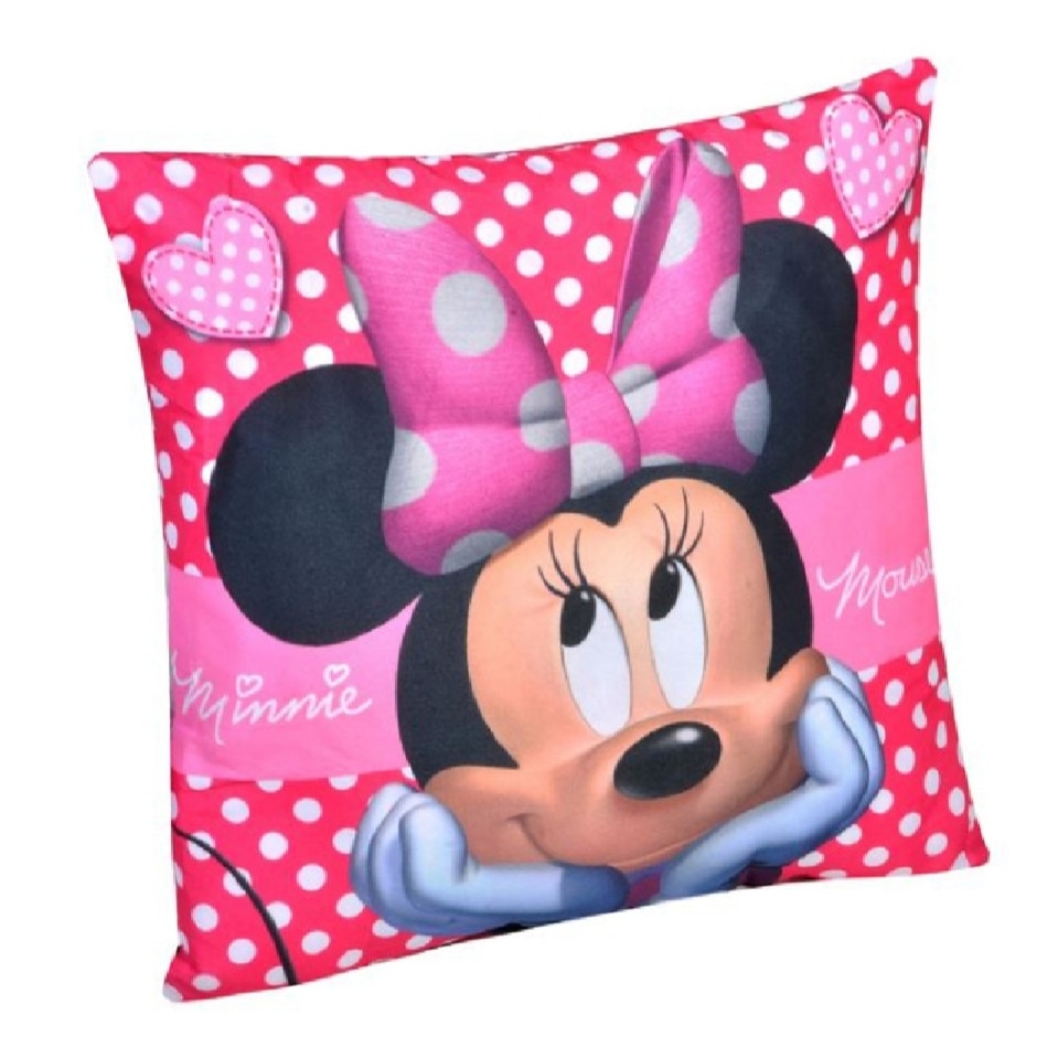 Perna cu minnie mouse pentru copii, roz, 30x30 cm - eMAG.ro