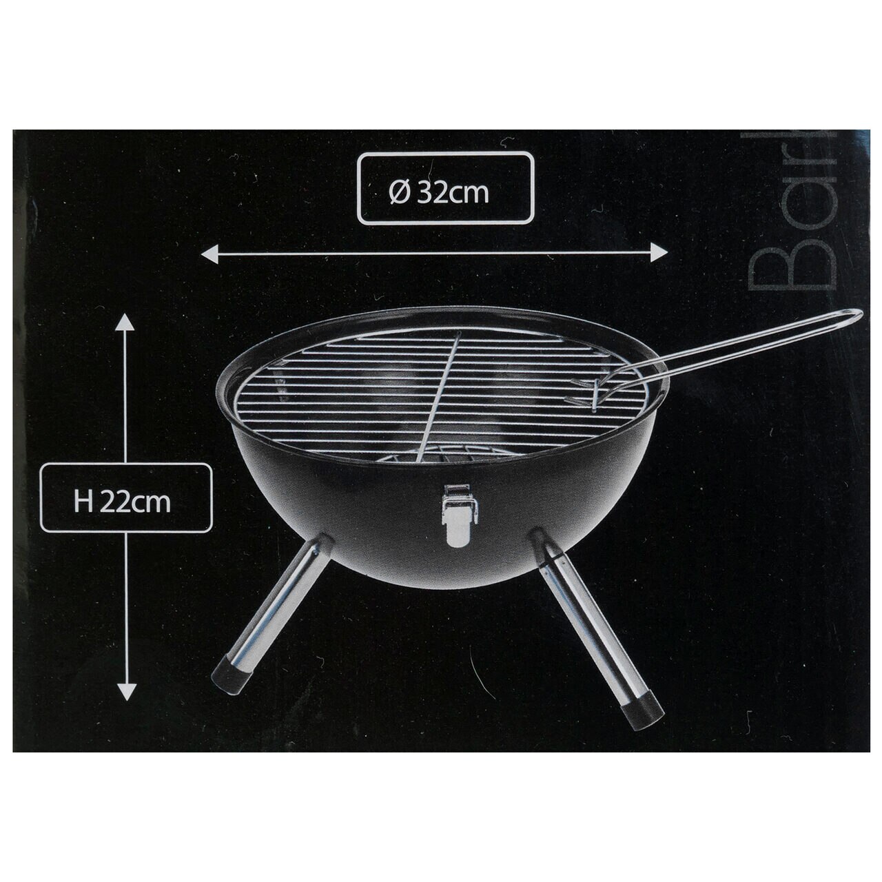 Gratar gradina, grill rotund, cu capac, 31 cm, Sputnik 92711 - eMAG.ro