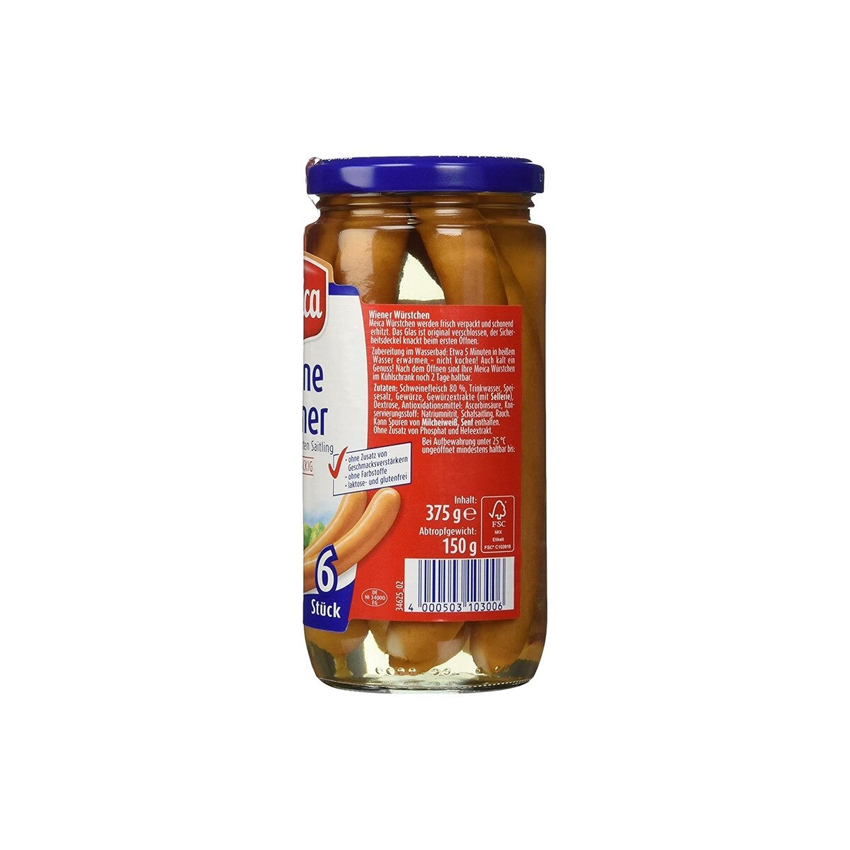 Crenvursti de porc, 375 g, Meica, Kleine Wiener - eMAG.ro
