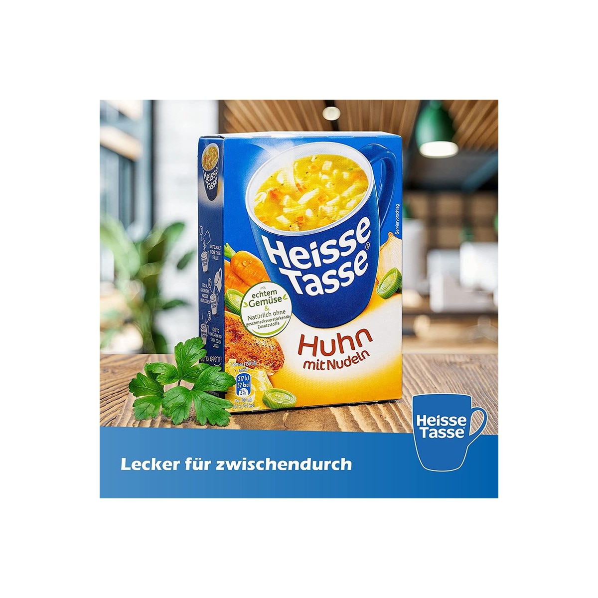 Supa-instant, pui si noodle, 3 x 12,2 g, Heisse Tasse - eMAG.ro