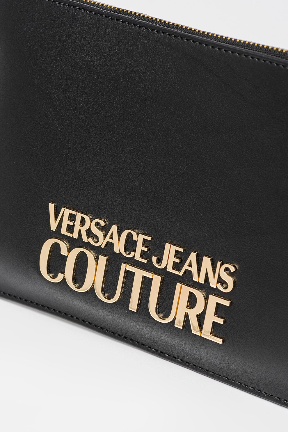 Versace Jeans Couture, Geanta crossbody cu aplicatie logo metalica ...