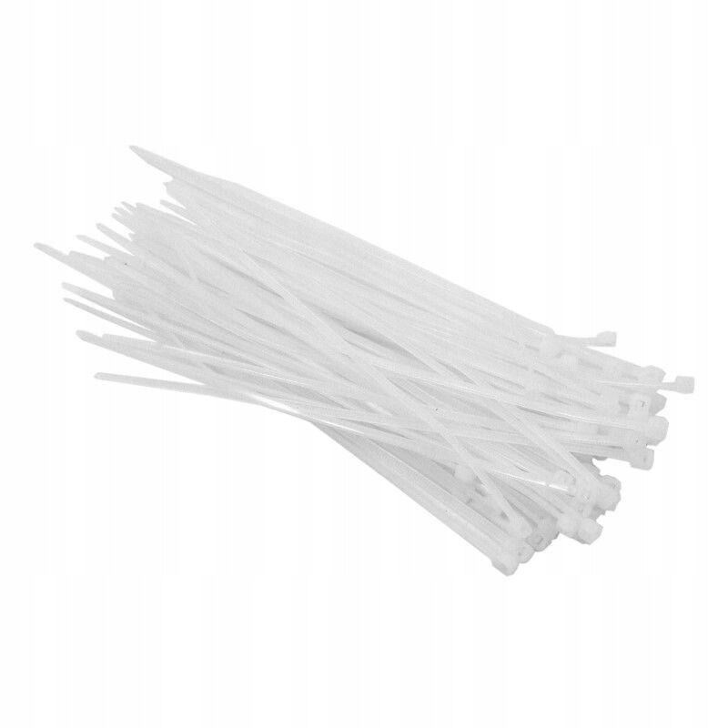 Set 50 coliere din plastic pentru cabluri, 450 x 4.8 mm, Alb - eMAG.ro