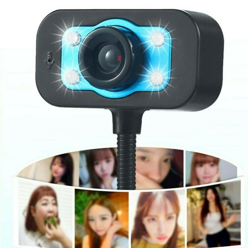 Camera web videoconferinta, zoom 20x, HD 1080P, iluminare LED, microfon ...