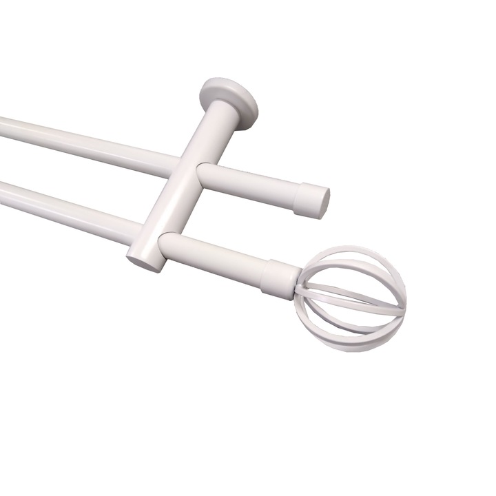 Galerie Dubla Alb cu Bula Cage si Buson si Suport Oil 200cm D20 ...