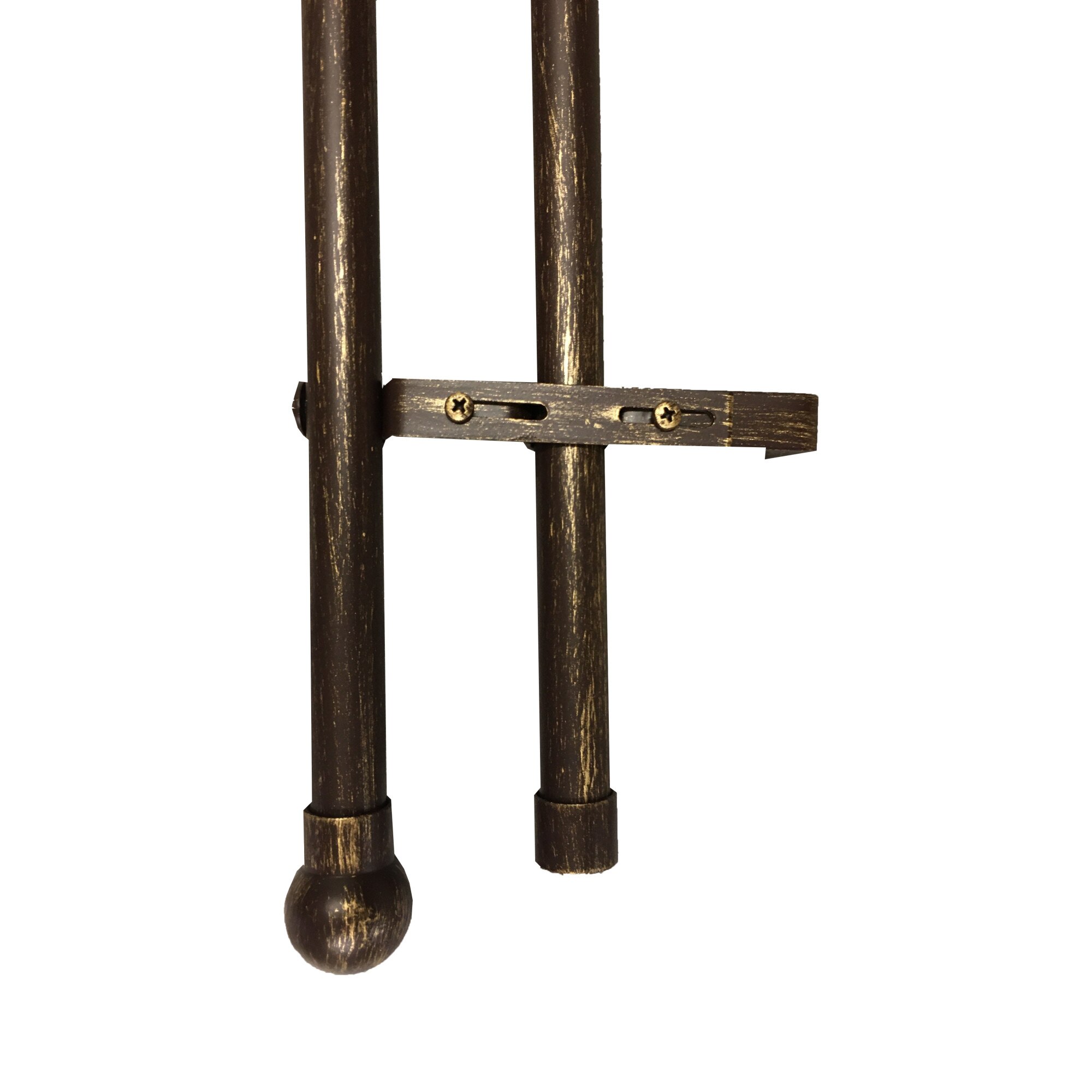 Galerie Metalica Dubla maro cu patina aurie, cu bula si buson si suport ...