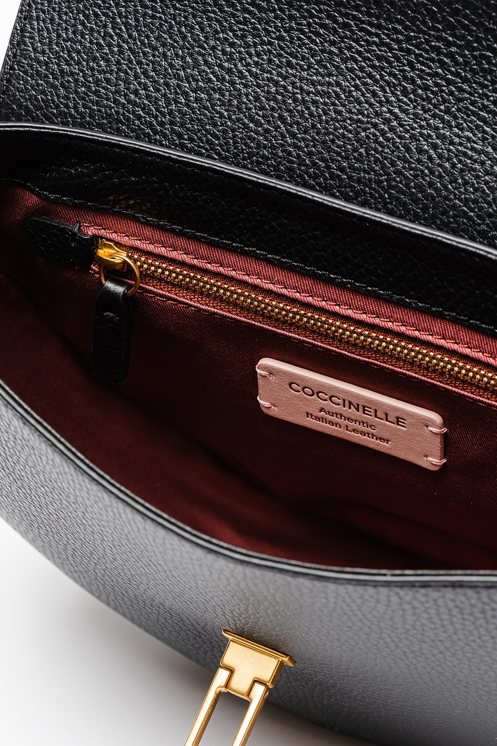 COCCINELLE, Geanta crossbody de piele Beat, Negru - eMAG.ro