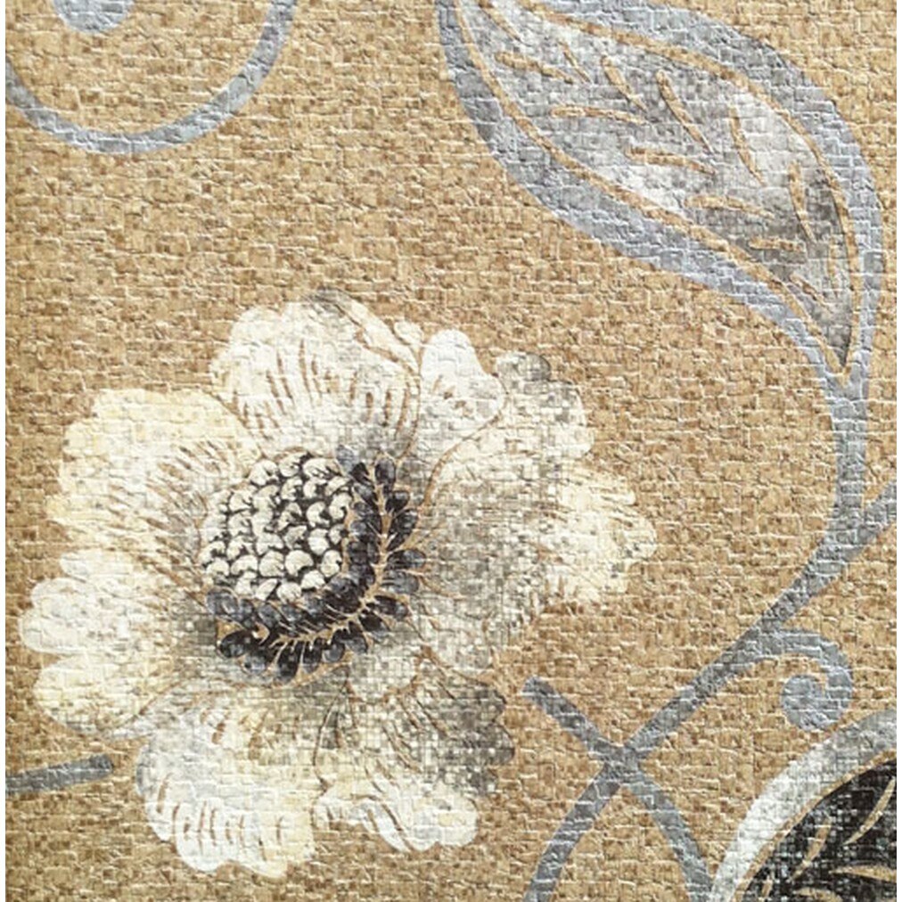 Tapet cu flori albe pe fundal bej, 5mp - eMAG.ro