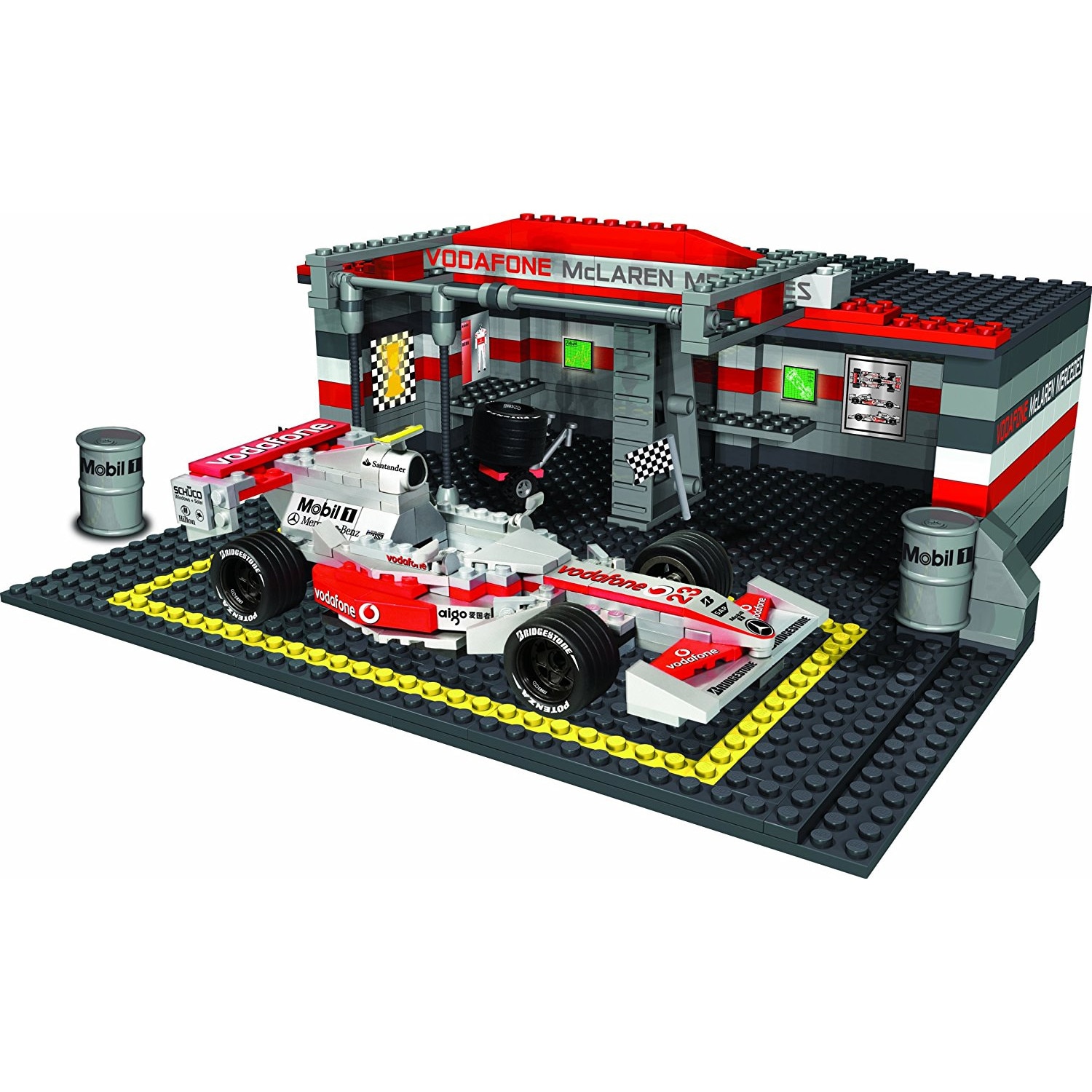 Set de construit Cobi Bolid Formula 1 cu PitStop, 500 piese - eMAG.ro