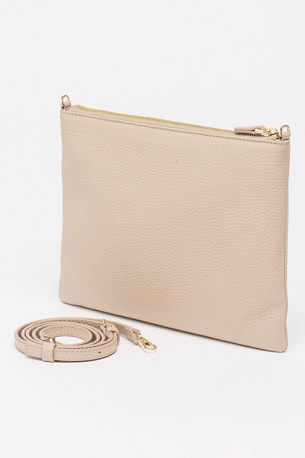 COCCINELLE, Geanta crossbody convertibila de piele cu aspect marmorat ...