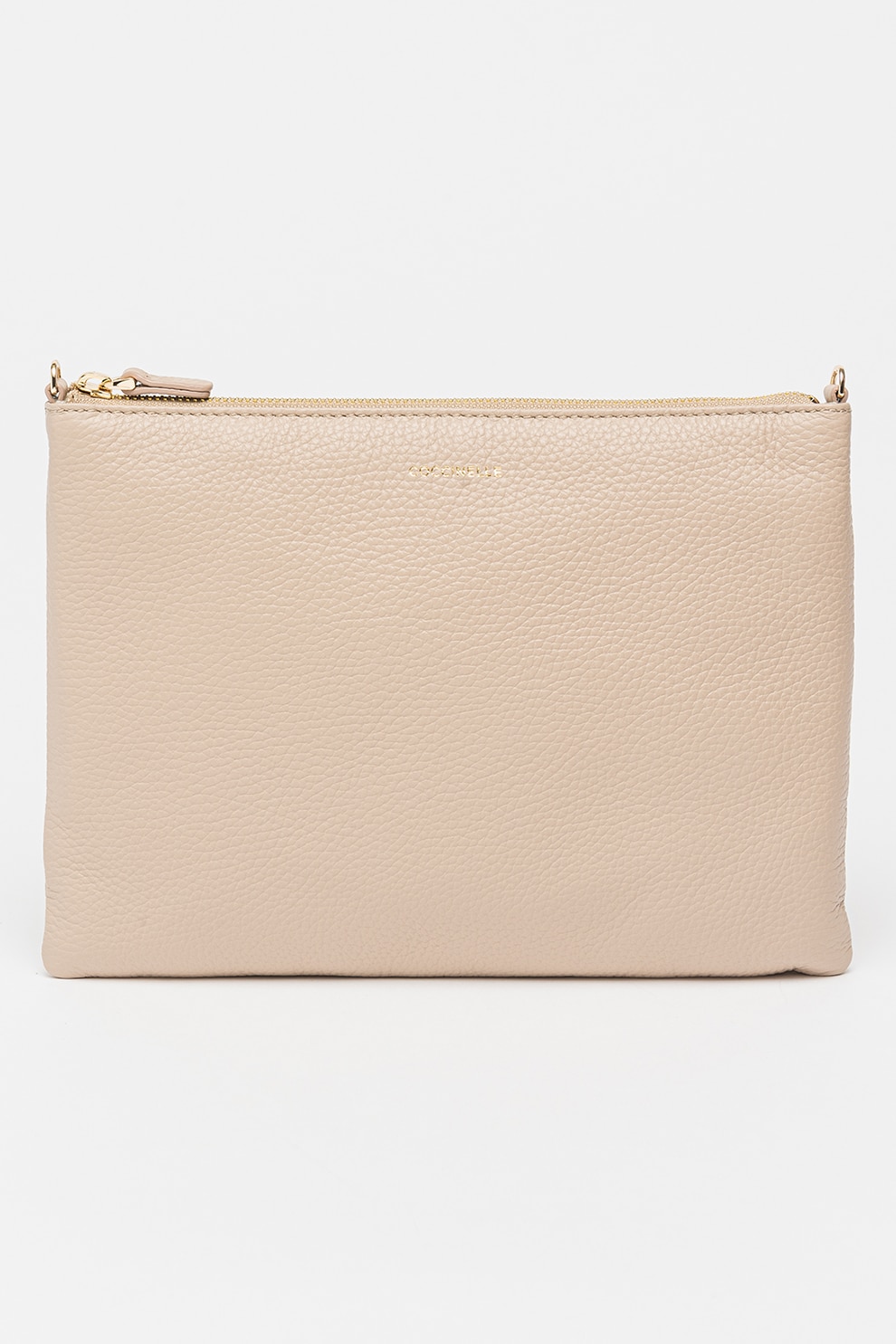 COCCINELLE, Geanta crossbody convertibila de piele cu aspect marmorat ...