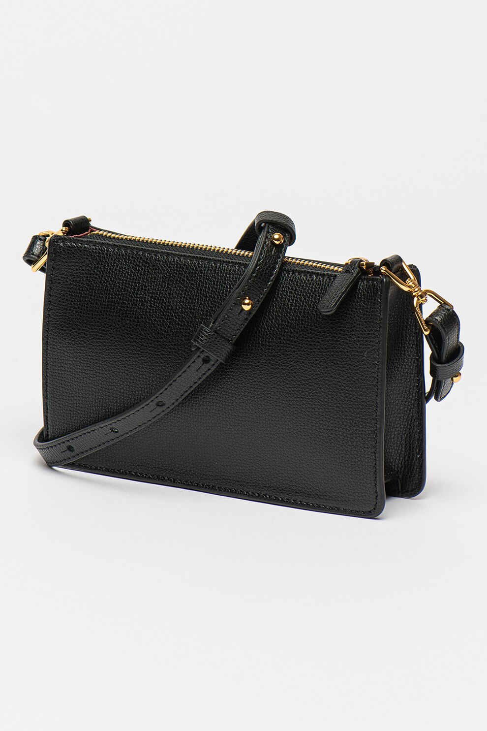 COCCINELLE, Geanta crossbody de piele cu logo Arya, Negru - eMAG.ro