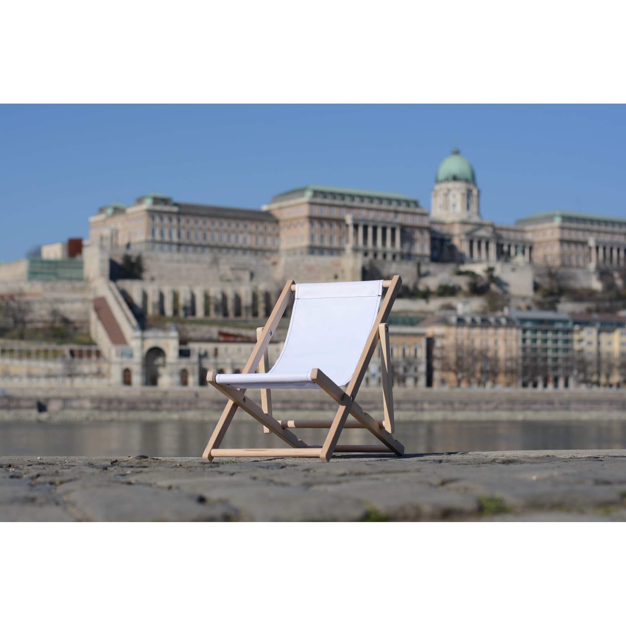 Sezlong pentru copii din lemn de fag, pliabil, reglaj spatar in 3 ...