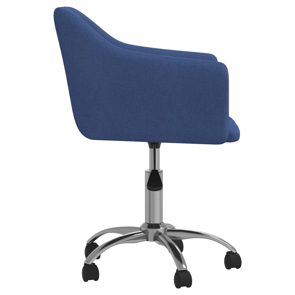 Scaun de birou pivotant, ergonomic, albastru, material textil,54 x 54 x ...