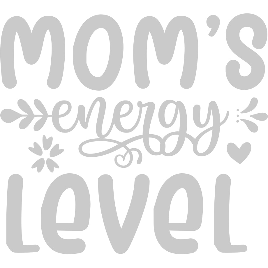 Sticker decorativ pentru perete, Mom energy level, 25x20cm, alb - eMAG.ro