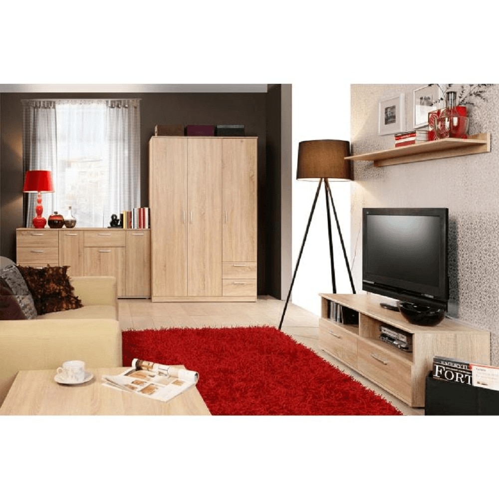 Dulap 2 usi mdf stejar sonoma Noko 82x53x184 cm - eMAG.ro