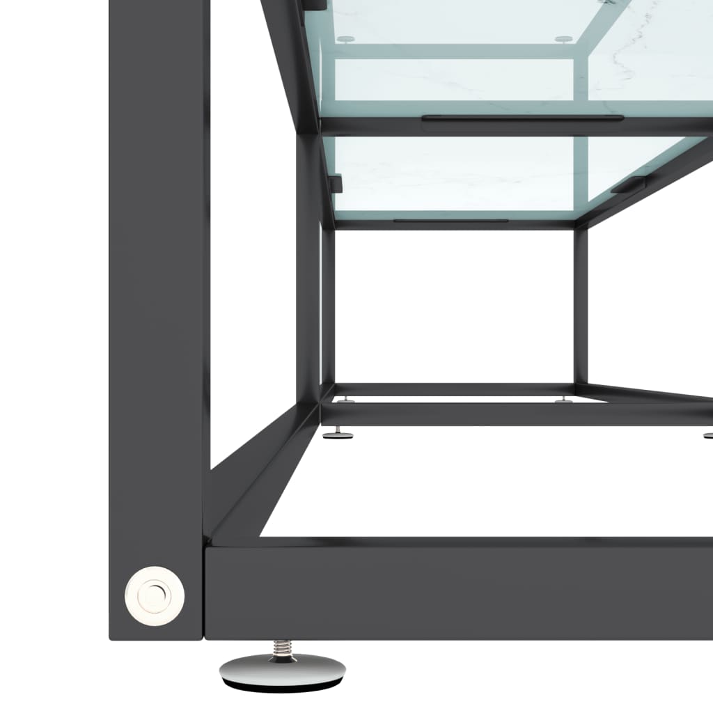 Comoda TV, Sticla, 200x40x40.5 cm, Alb - eMAG.ro