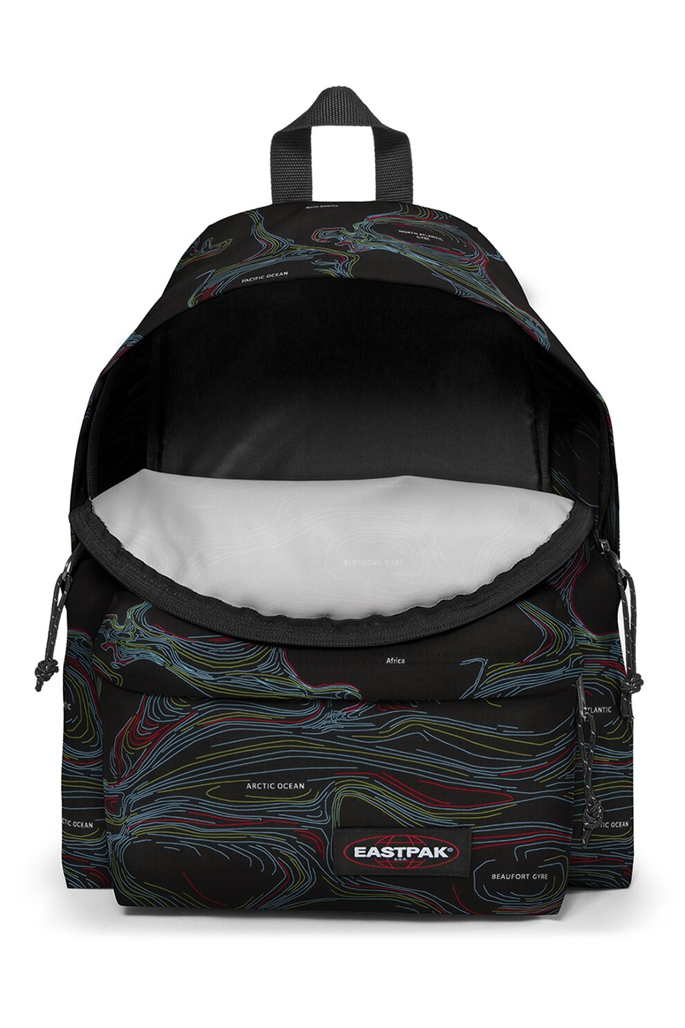 Eastpak, Rucsac unisex dublat cu model abstract Pak'r, Negru - eMAG.ro