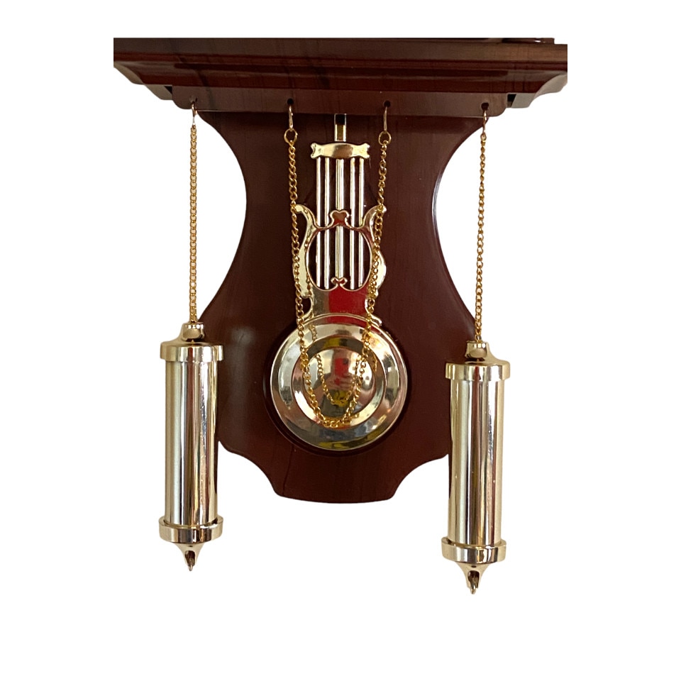 Ceas de perete cu pendul si greutati, stil vintage/retro 19 x 40 x 6 cm ...