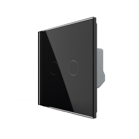 Intrerupator dublu cap scara - cap cruce cu touch Livolo din sticla ...