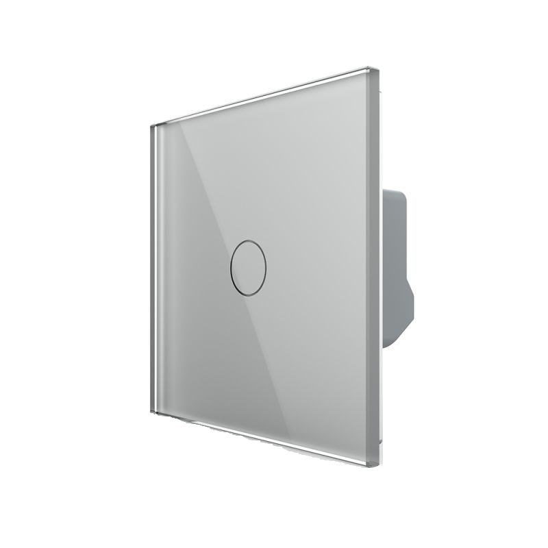 Intrerupator simplu cap scara - cap cruce cu touch Livolo din sticla ...