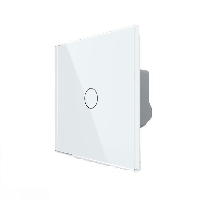 Intrerupator simplu cap scara - cap cruce cu touch Livolo din sticla ...