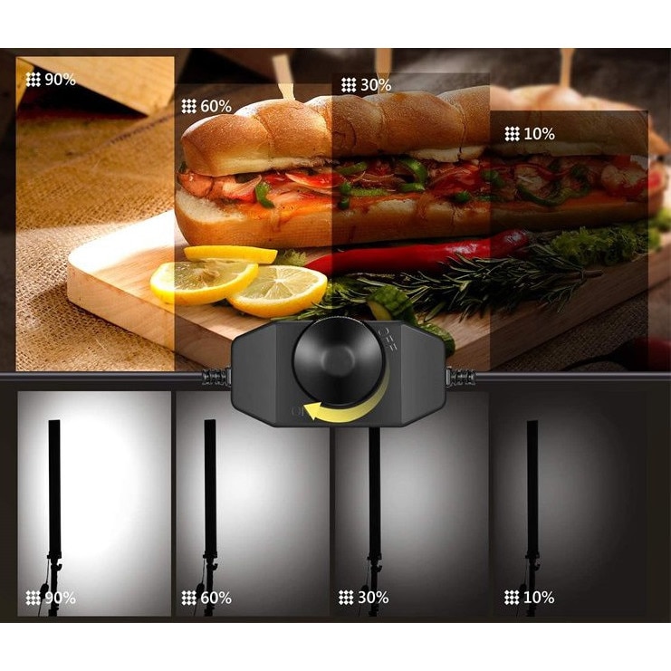 Kit 3 lumini LED pentru studio foto, video, lumina alba, intensitate ...